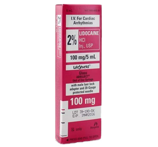 Lidocaine HCI 2% Injection USP 100mg Syringe Rx